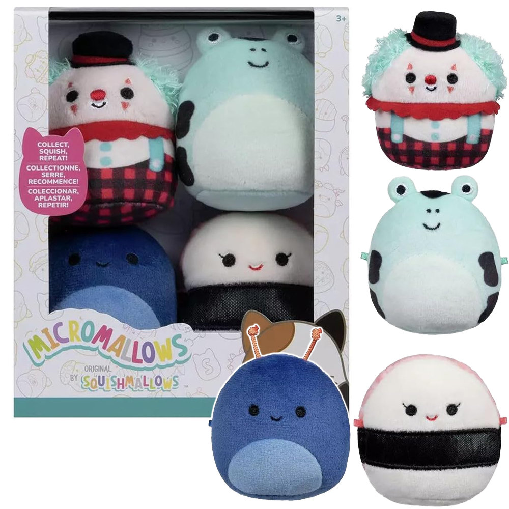 Squishville 4 Maskotki Squishmallows Zestaw Micromallows Pluszak ...