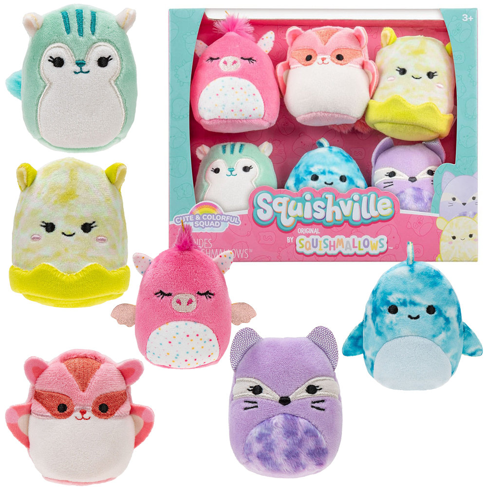 Squishville Oryginalne Maskotki Zestaw 6 Colorful Squishmallows Squad ...