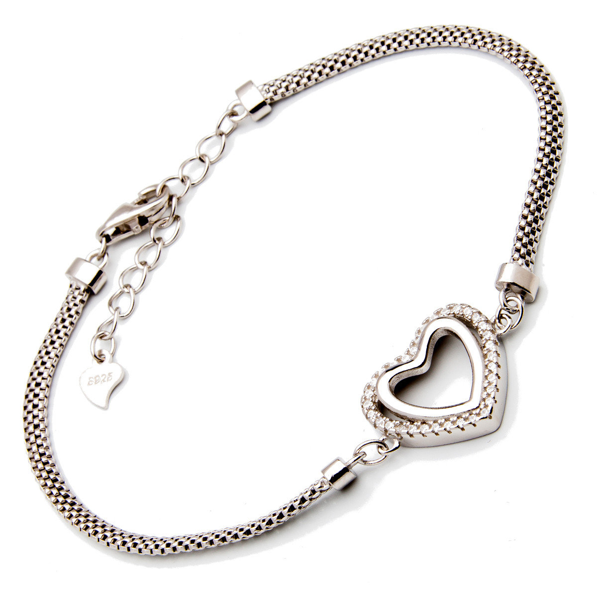 Srebrna bransoletka serduszko - Monilu | Moda Sklep EMPIK.COM