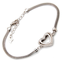 Srebrna bransoletka serduszko - Monilu | Moda Sklep EMPIK.COM