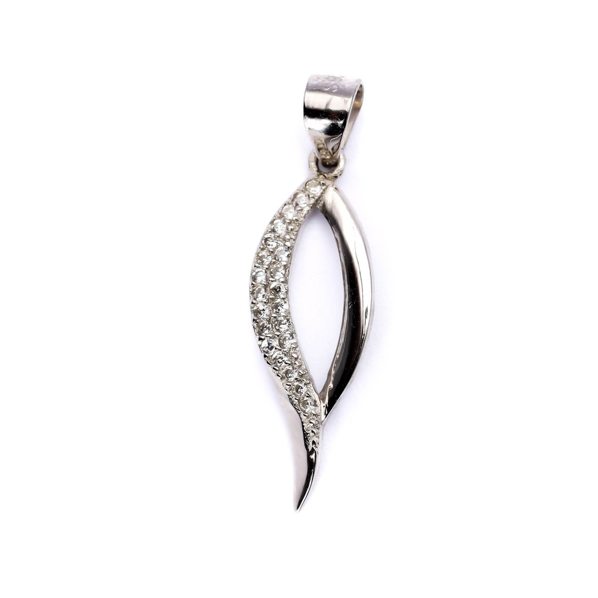 Srebrna zawieszka łezka z cyrkoniami - Monilu | Moda Sklep EMPIK.COM