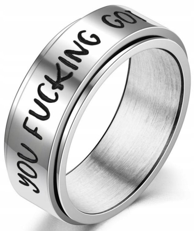 Srebrny Pierścień Sygnet YOU FUCKING GOT THIS Ring - Inna marka | Moda ...