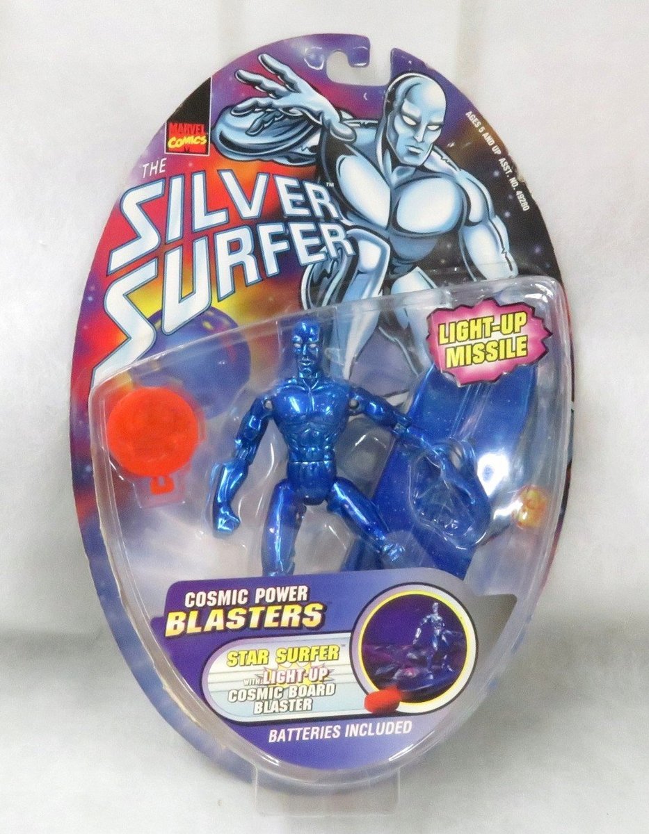Srebrny Surfer: Star Surfer z oświetlonym Cosmic Board Blaster - Toy ...