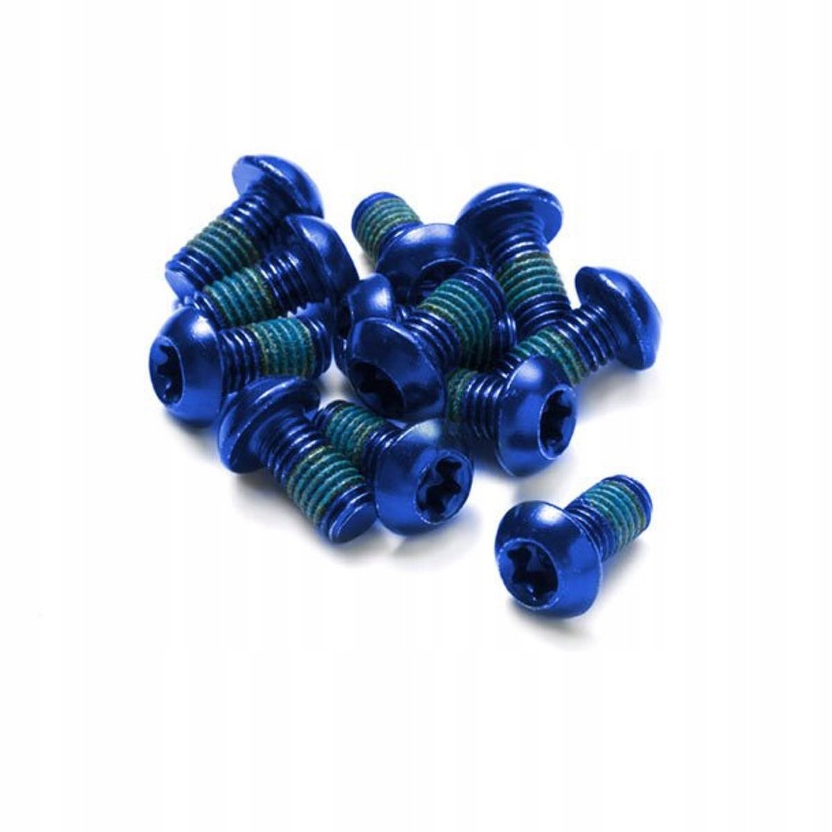 ŚRUBY DO TARCZ HAMULCOWYCH REVERSE TORX M5 x 10 mm 12 szt. NIEBIESKIE ...
