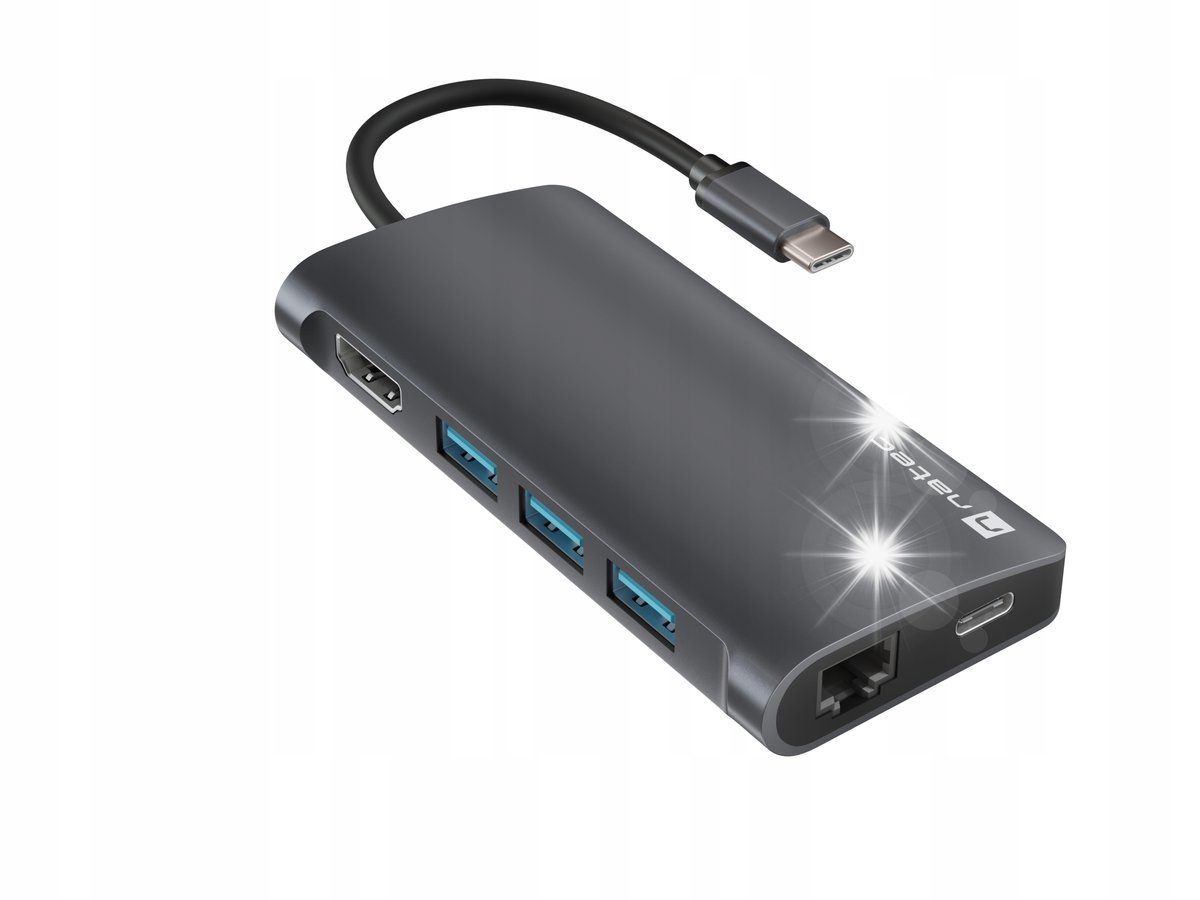 Stacja dokująca USB Natec Fowler 2 V2 Multiport USB-C -> HUB USB 3.0 3x ...