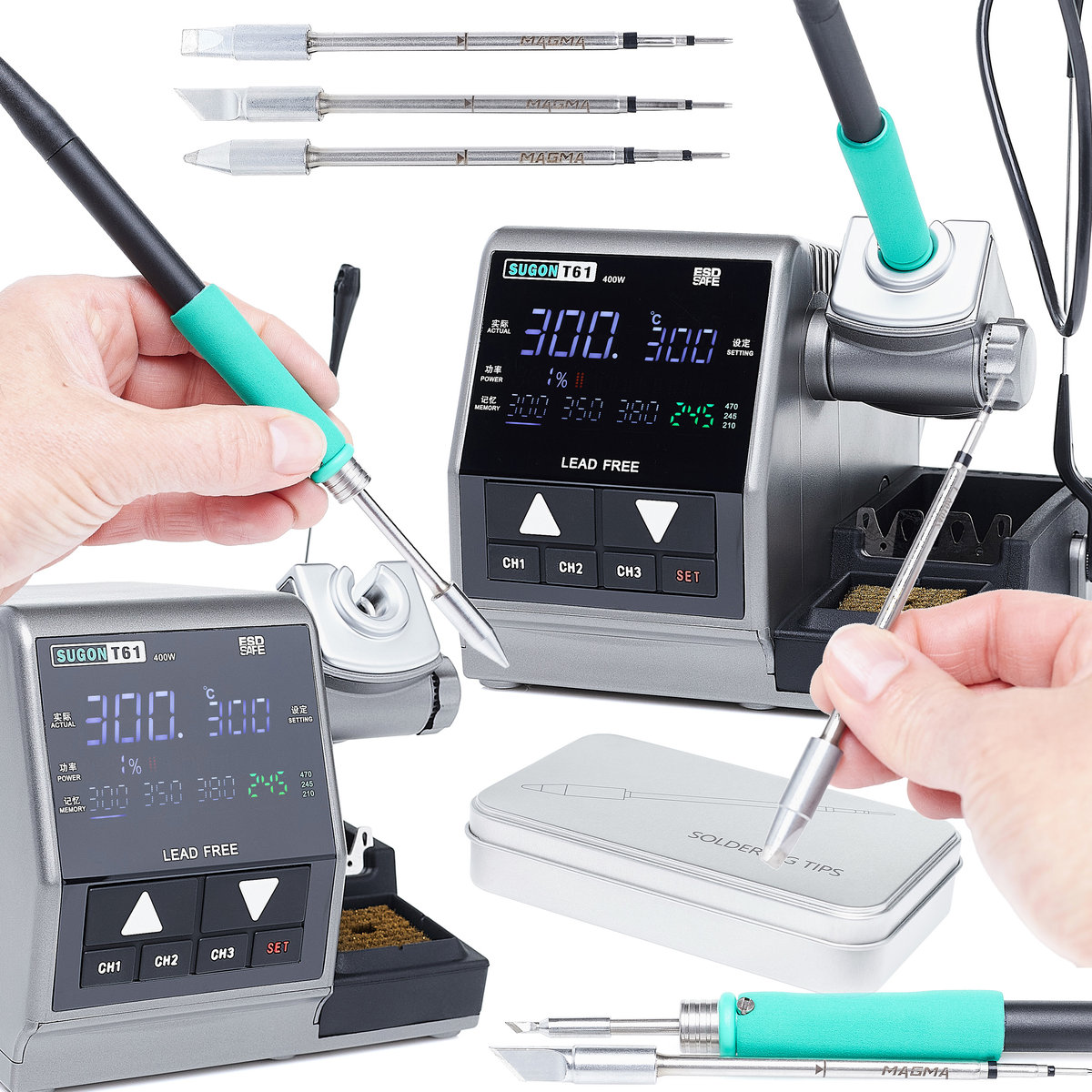 Stacja Lutownicza Sugon T61 400W - Techrebal | Sklep EMPIK.COM