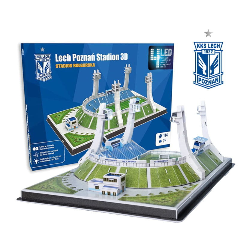 Stadion piłkarski led lech poznań retro - puzzle 3d 114 elementów ...