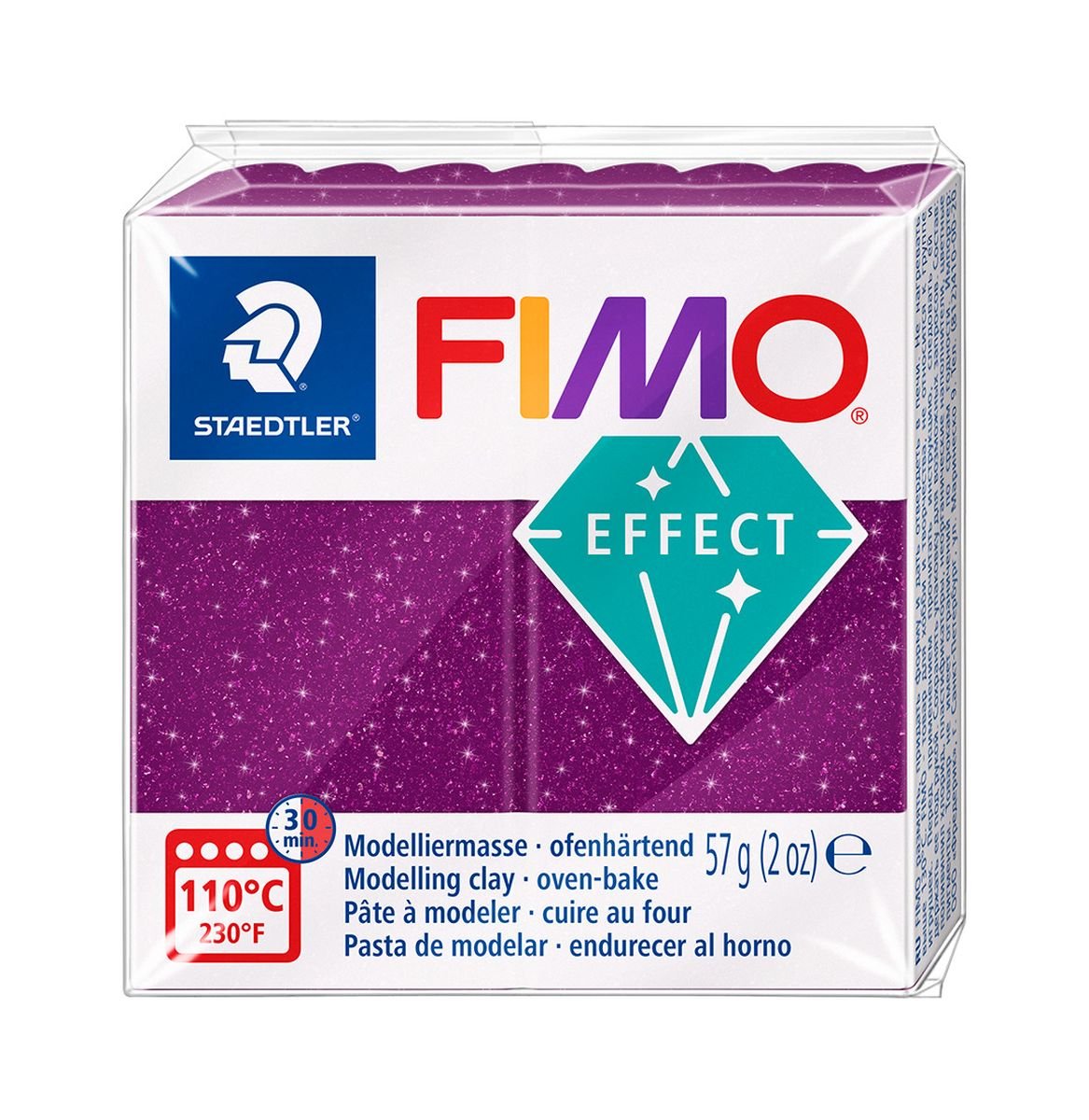 Staedtler, Masa termoutwardzalna FIMO® effect, fioletowa błyszcząca, 57 ...