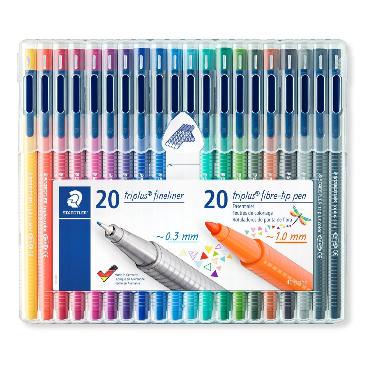 Staedtler, Zestaw cienkopisów i flamastrów Triplus 0.3 mm, 40 szt ...