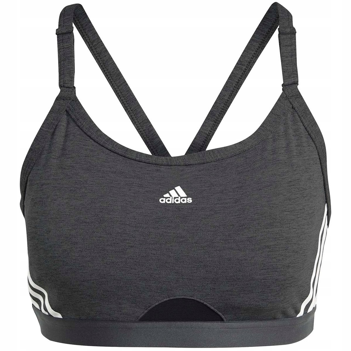 Stanik damski adidas Aeroreact Training Light-Support 3-Stripes Bra ...