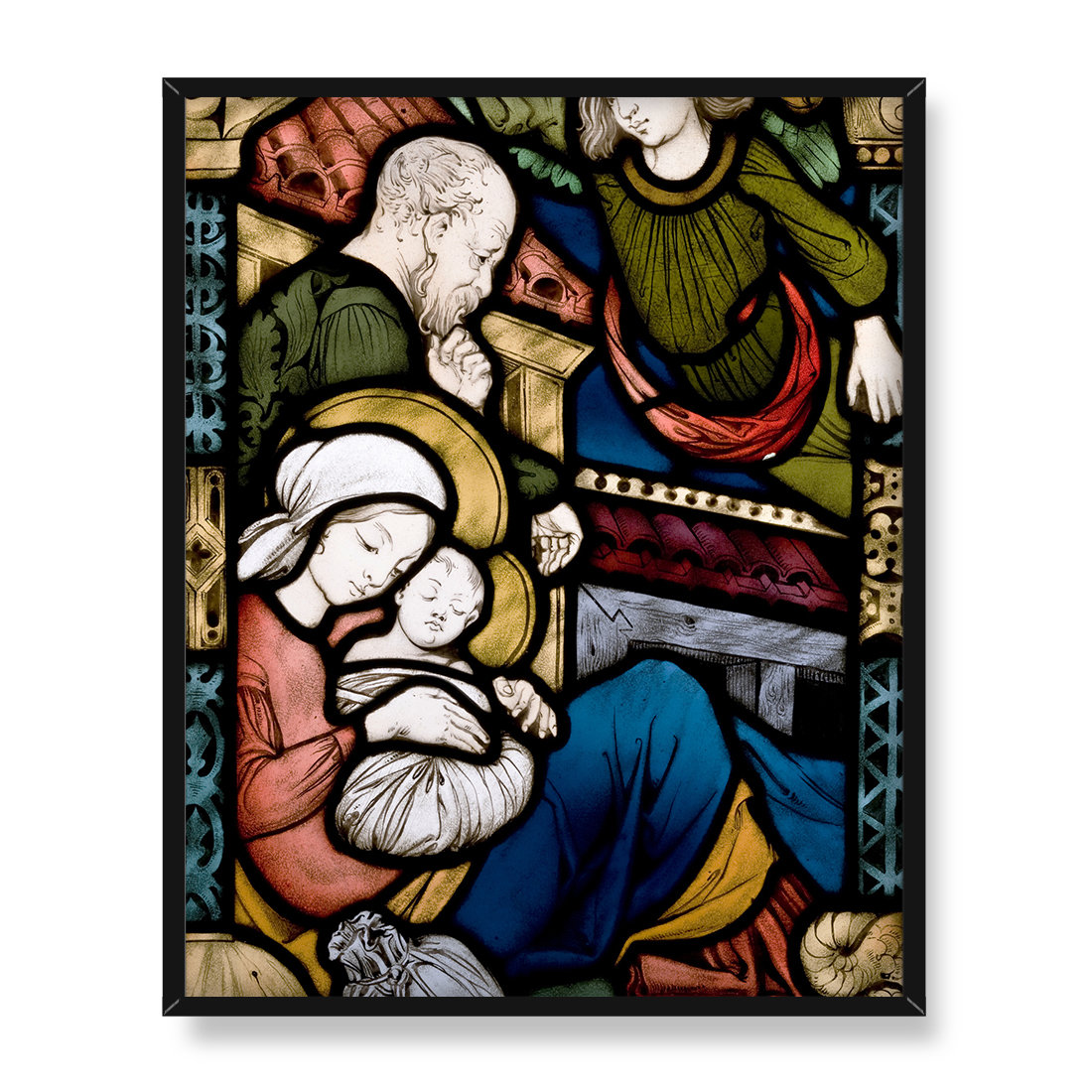 Stanisław Wyspiański Witraż Anioł nakazujący Świętej Rodzinie ucieczkę ...