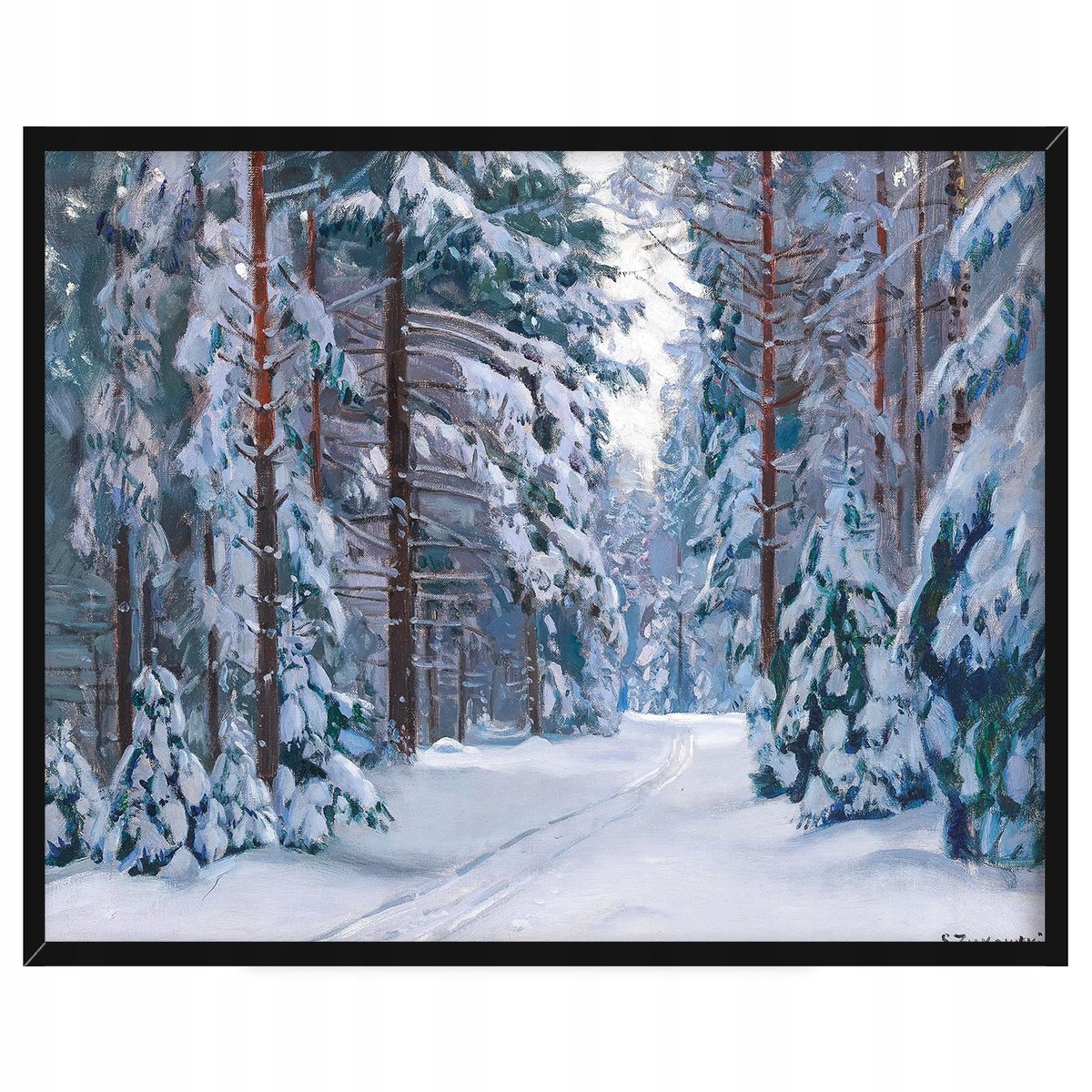 Stanisław Żukowski Leśna droga Zima OBRAZ 40x50 - Inna marka | Sklep ...