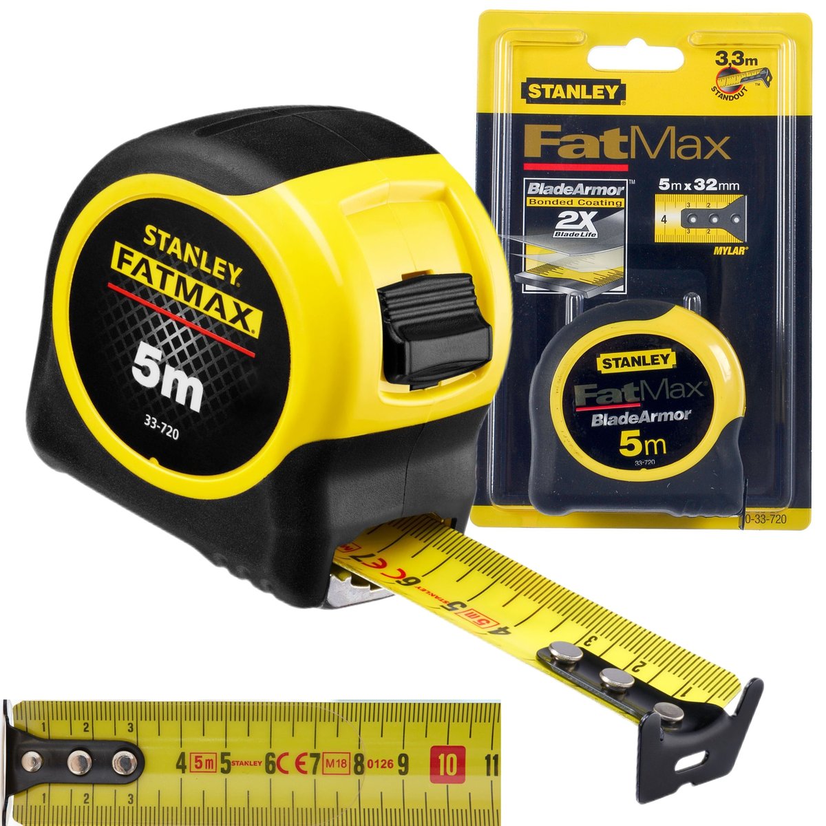 Stanley Fatmax Miara Zwijana Metrówka 5M Bladearmor St 0-33-720 ...