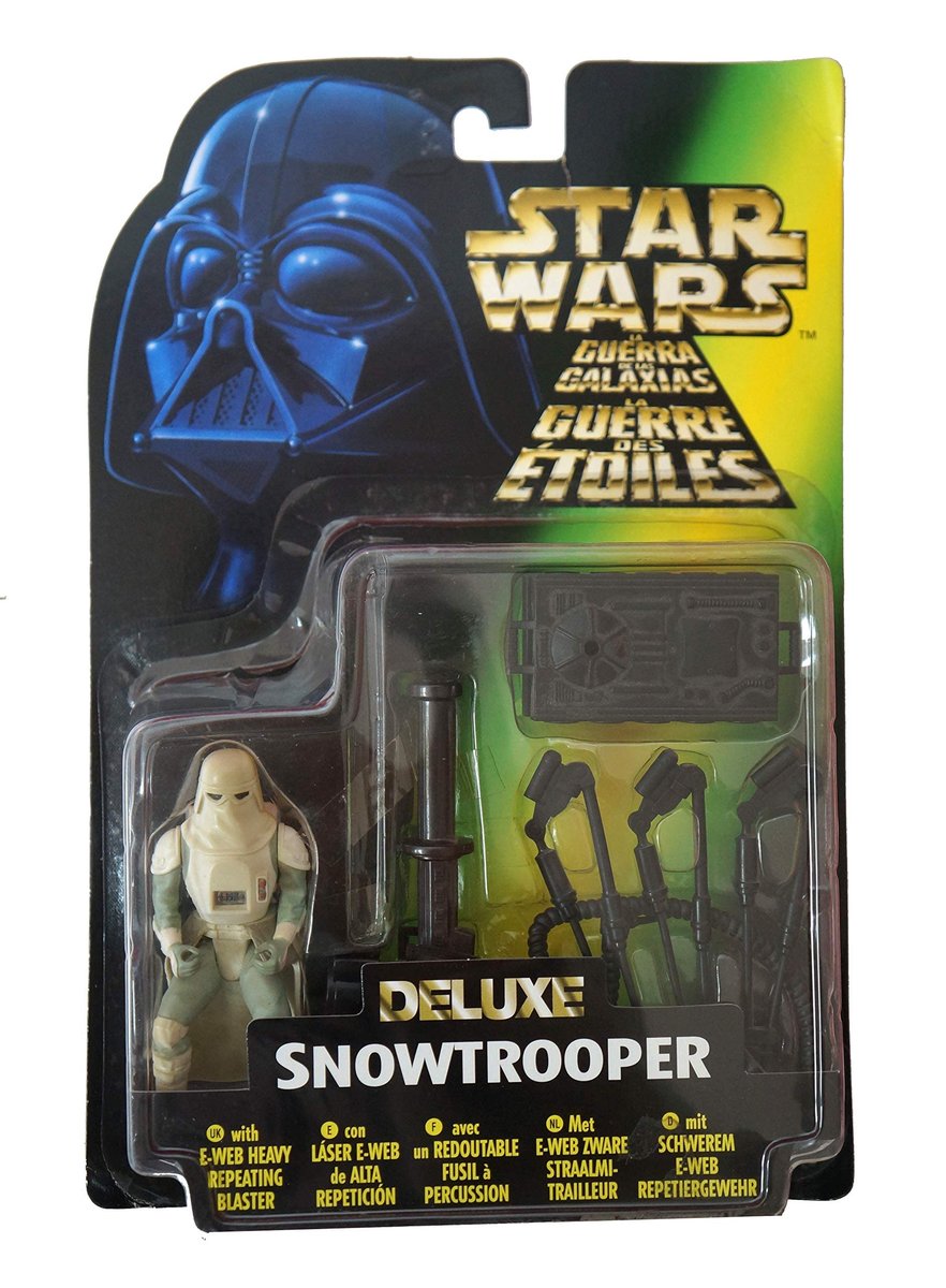 Star Wars Deluxe Snowtrooper z figurką akcji E-Web Heavy Repeating ...
