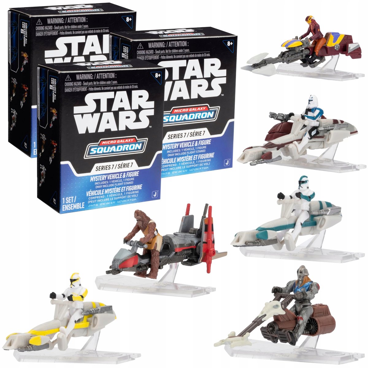 Star Wars Micro Galaxy Squadron Scout Class Blind Box, 3 sztuki - seria ...