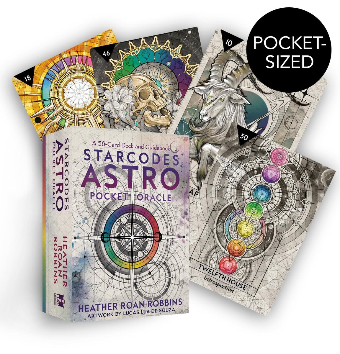 Starcodes Astro Pocket Oracle, karty do wróżenia w kompaktowym pudełku ...