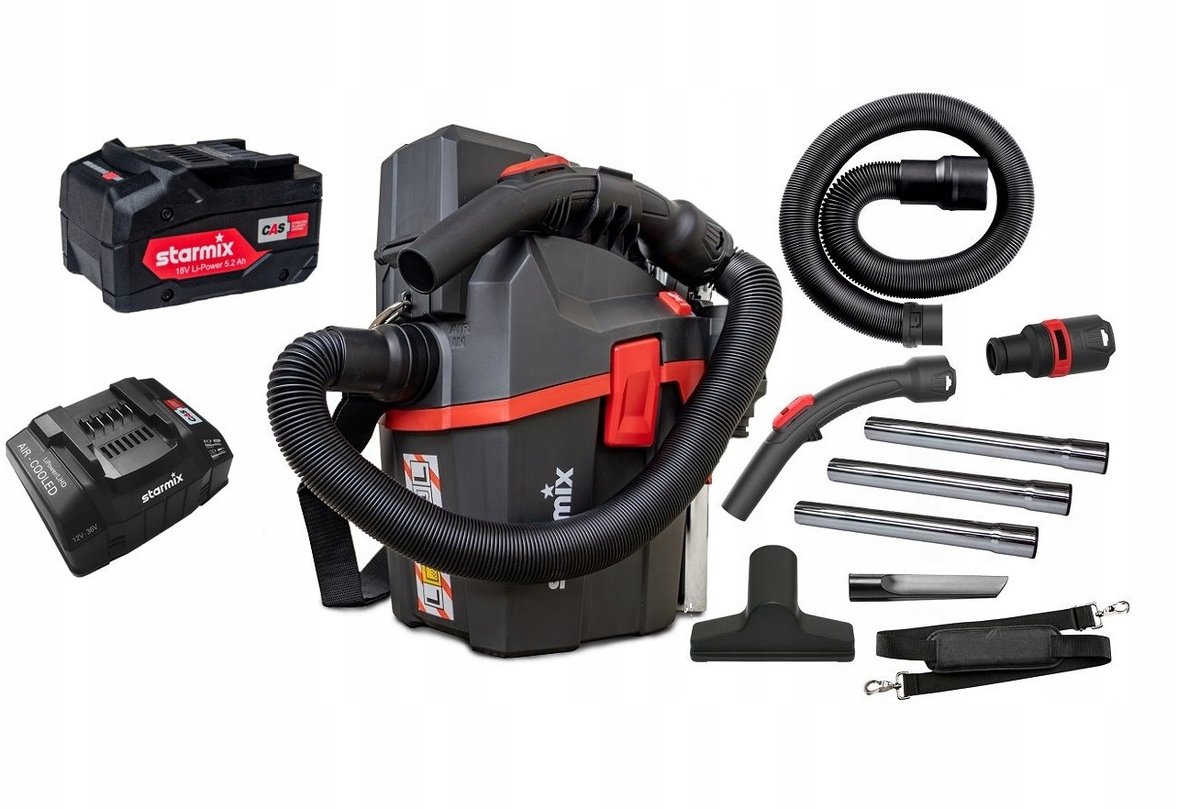 STARMIX ODKURZACZ AKUMULATOROWY 6L Smart ZESTAW Z AKUMULATOREM I ...