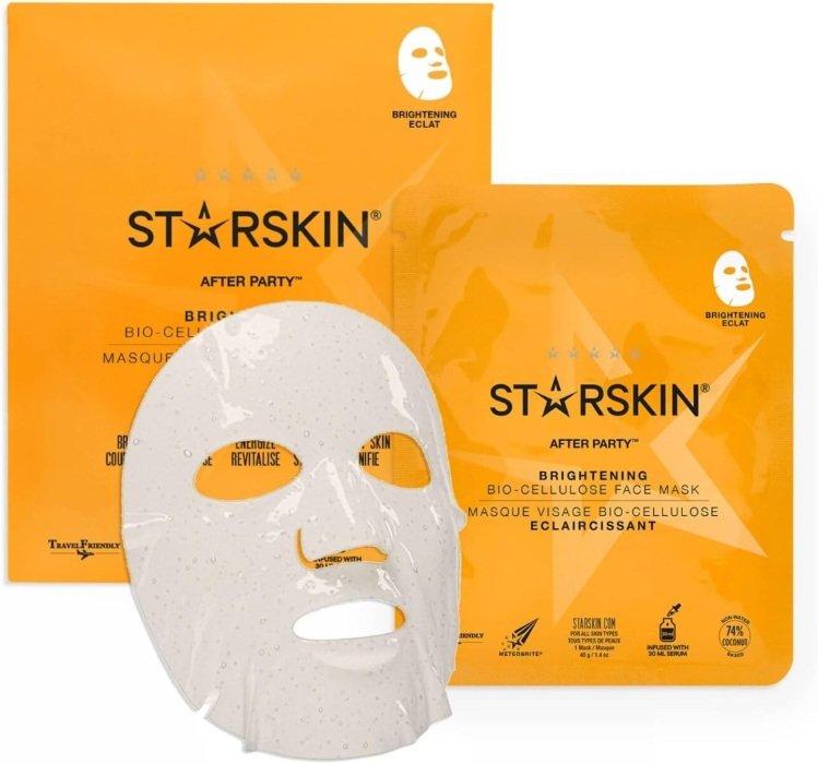 Starskin- After Party 3+1 Rozjaśniająca maska do twarzy z biocelulozy ...