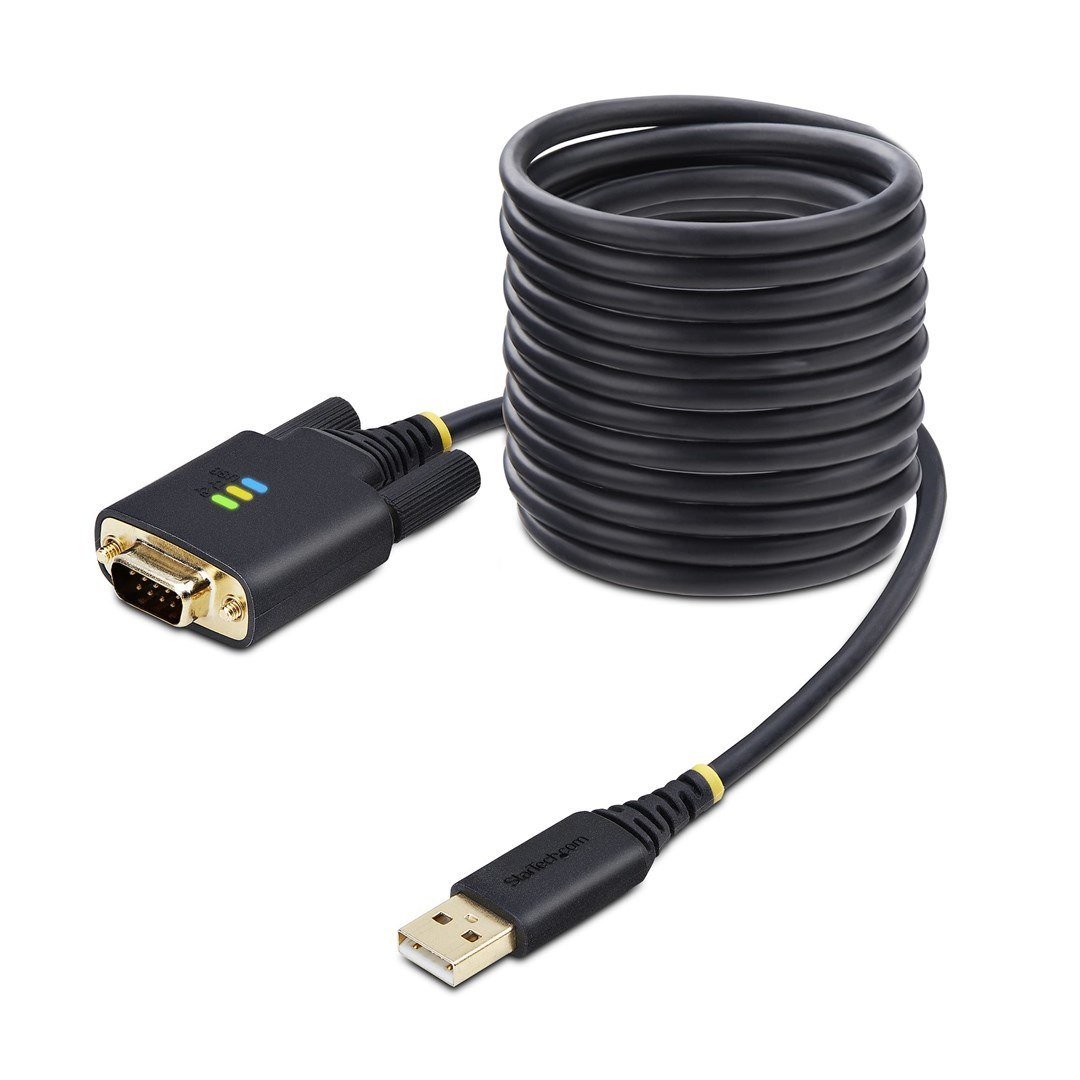 StarTech.com 1P10FFC-USB-SERIAL kabel równoległy Czarny 3 m USB Typu-A ...