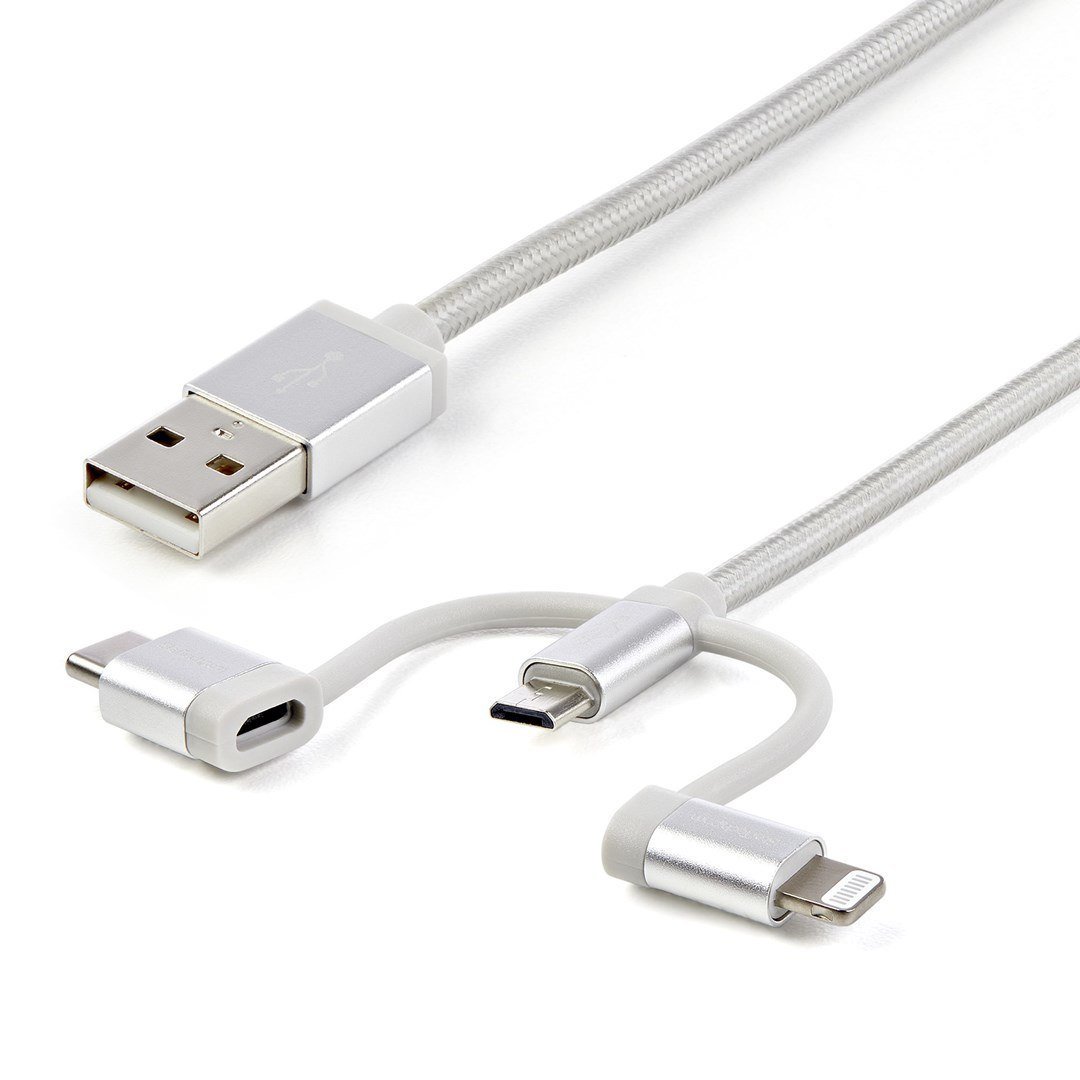 StarTech.com LTCUB1MGR kabel USB USB 2.0 1 m USB A Micro-USB B Srebrny - Inna marka | Sklep ...