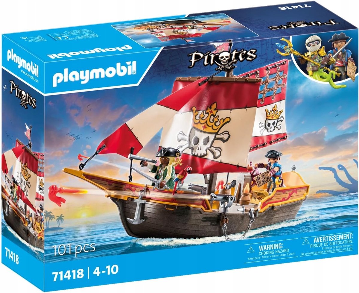 Statek piracki 71418 - Playmobil | Sklep EMPIK.COM