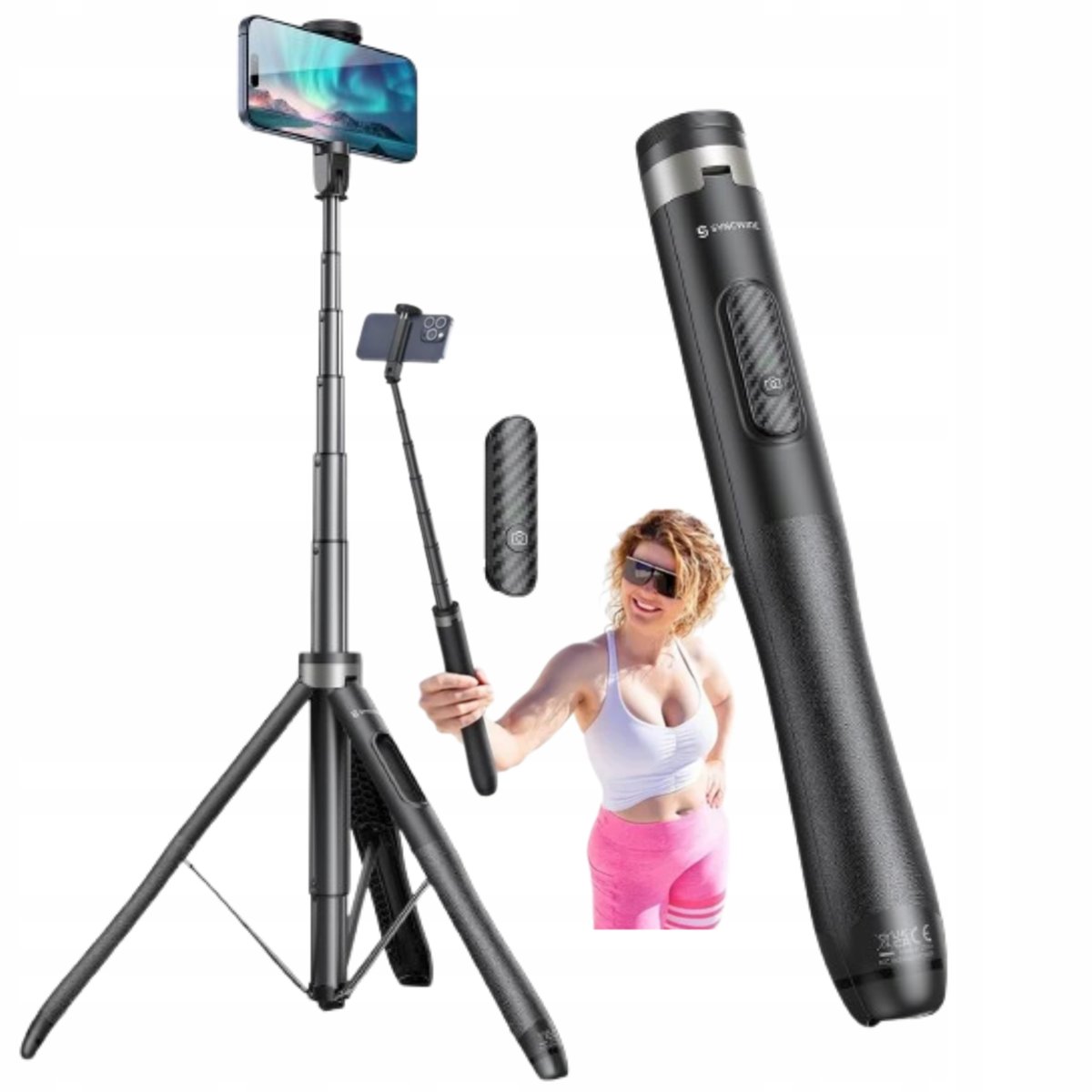 Statyw Bluetooth Do Telefonu Kij Selfie 360 iPhone Android Aluminiowy - Inna marka | Sklep EMPIK.COM