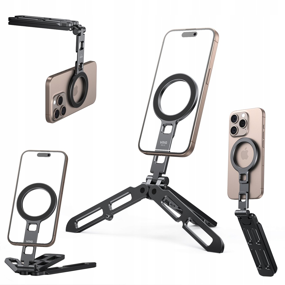 Statyw Grip Stojak 3w1 Metal Uchwyt na Magnes do Telefonu Smartfona ...