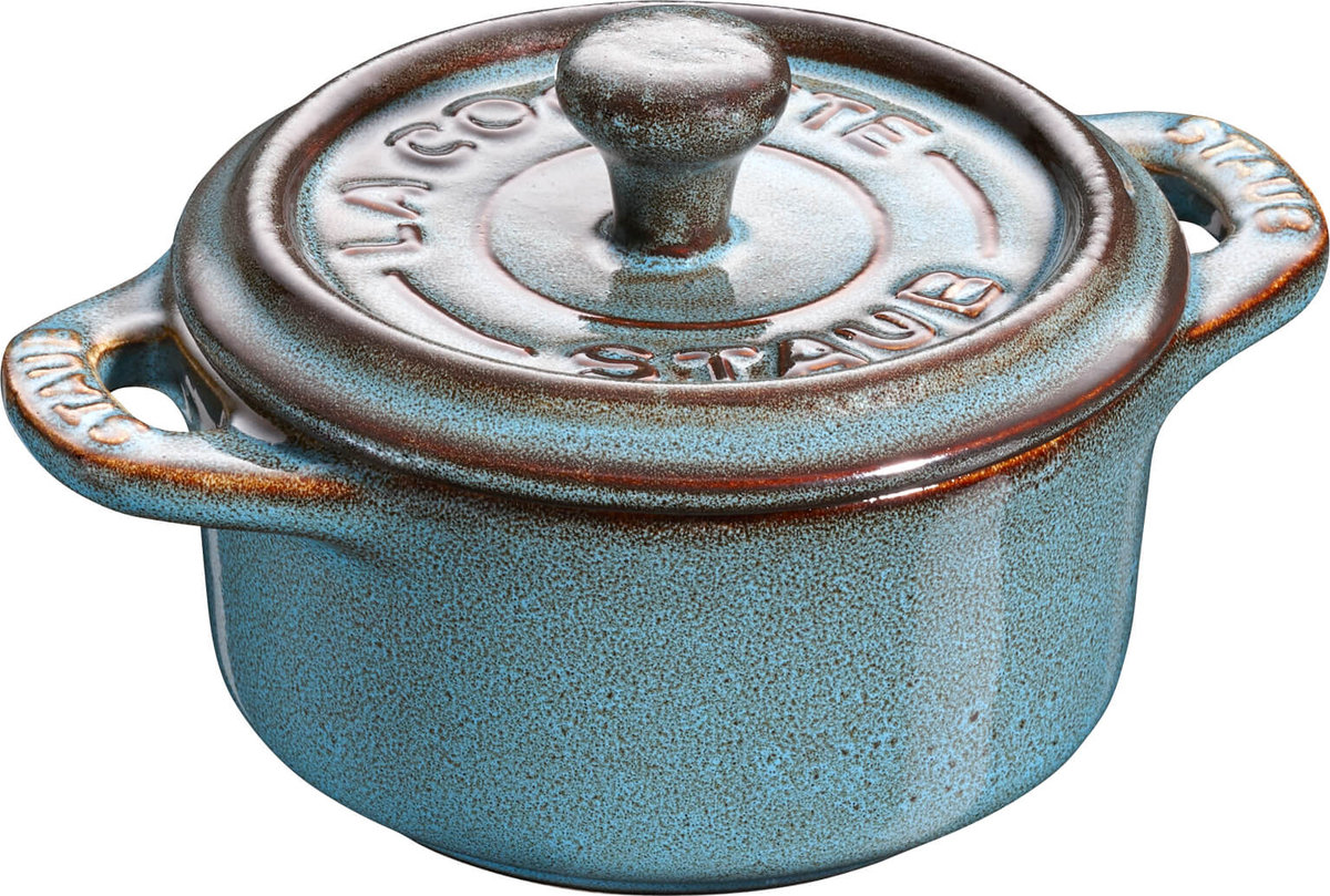 Staub Staub Mini Cocotte Okrągły - 200 ml, Antyczny turkusowy - Staub ...