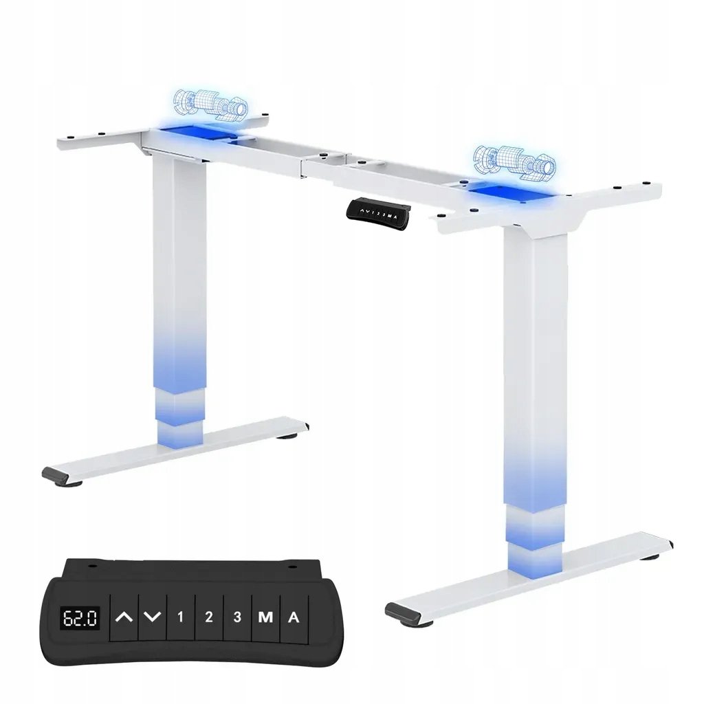 STELAŻ BIURKA FLEXISPOT EC5 PRO ELEKTRYCZNY 160KG BIAŁY LED 3 MEM ...
