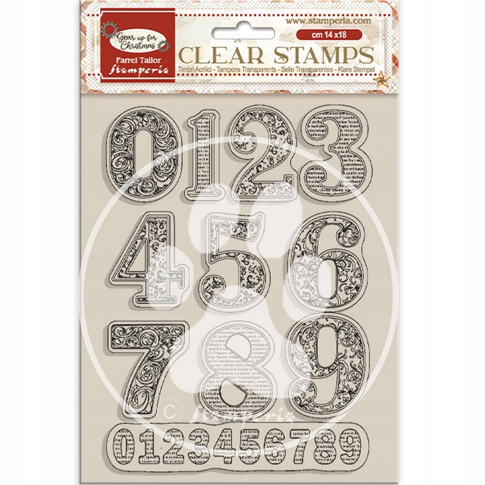 STEMPEL silikonowy Stamperia - Gear Up cyfry - Stamperia | Sklep EMPIK.COM