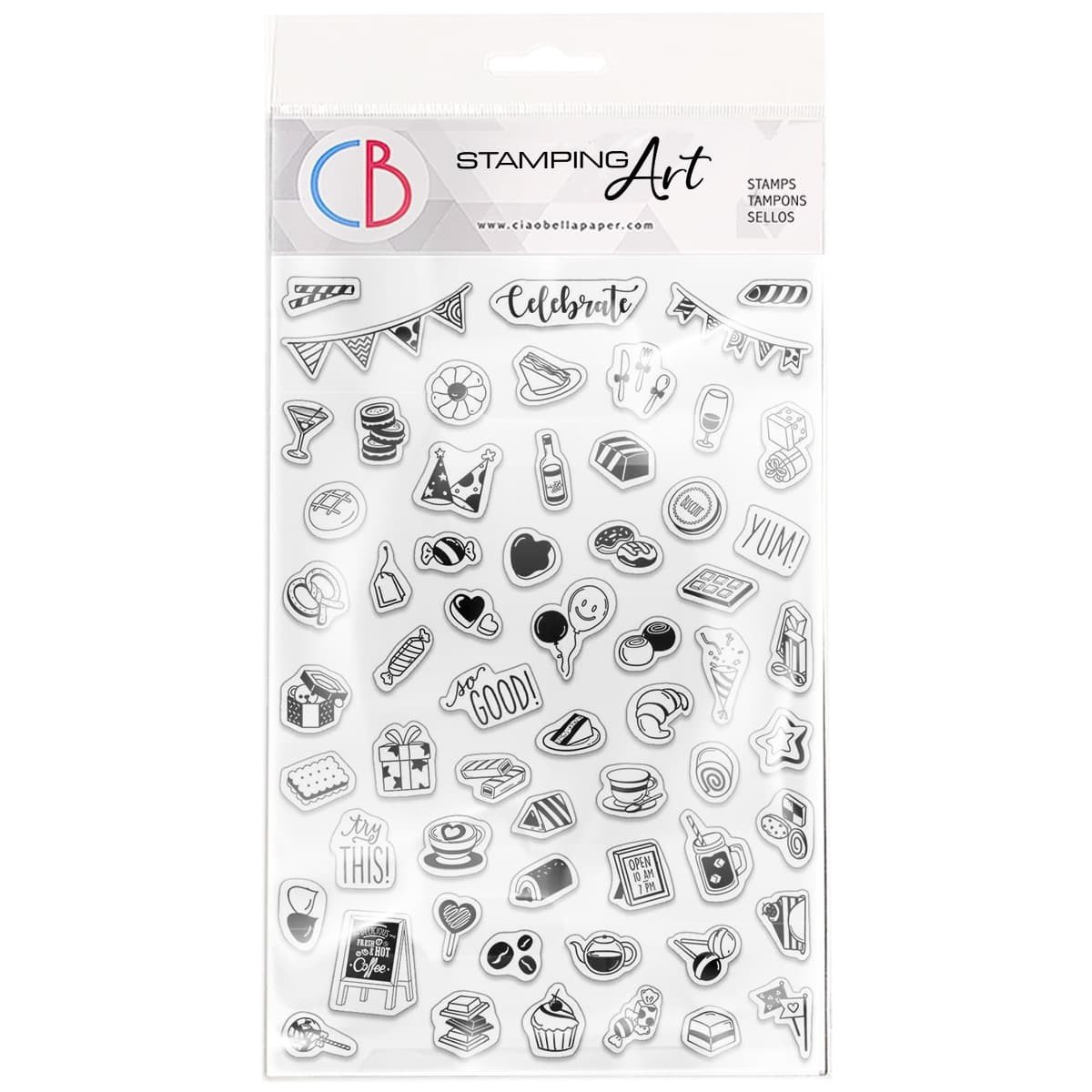 Stemple zestaw rozm. 10cm x 15cm, BuJo Party - Ciao Bella | Sklep EMPIK.COM