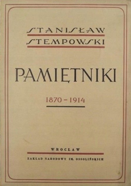 Stempowski Pamiętniki 1870 - 1914 - W opisie | Książka w Empik