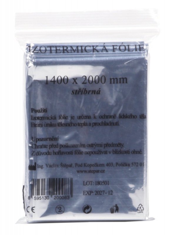 Stepar, Koc Termiczny Ratunkowy Srebrna 1400 Mm x 2000 Mm, Wyrób ...