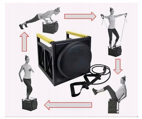 Stepper kostka fitness CUBE skrzynia pufa pompki dipy 5w1 DEMO - inna (Inny) | Sport Sklep EMPIK.COM