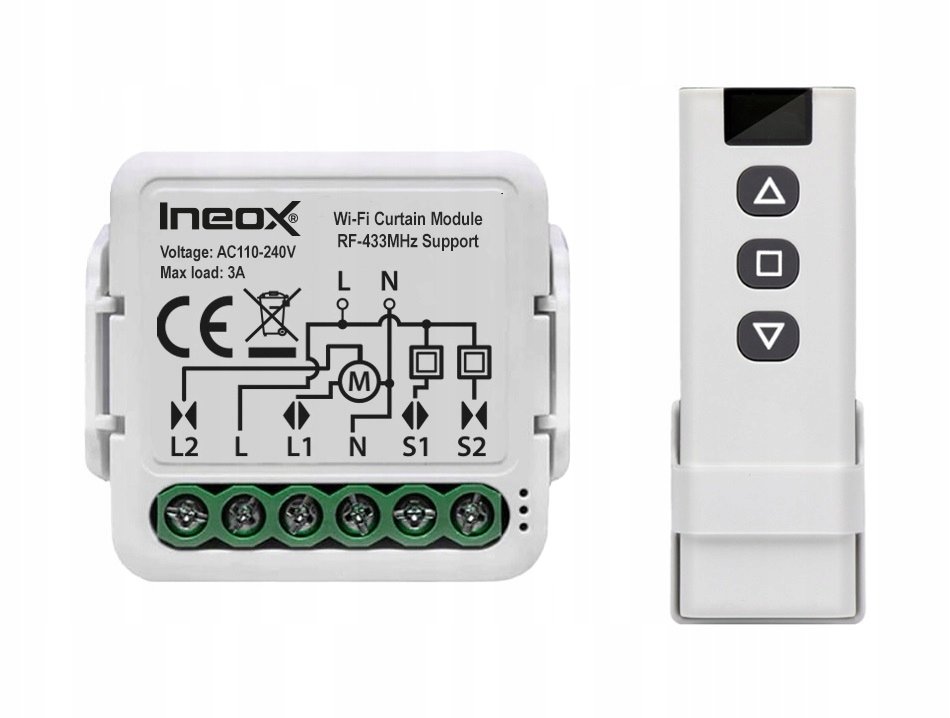 Sterownik Do Rolet Żaluzji Kąt Pochylenia Lameli TUYA WiFi + Pilot ...