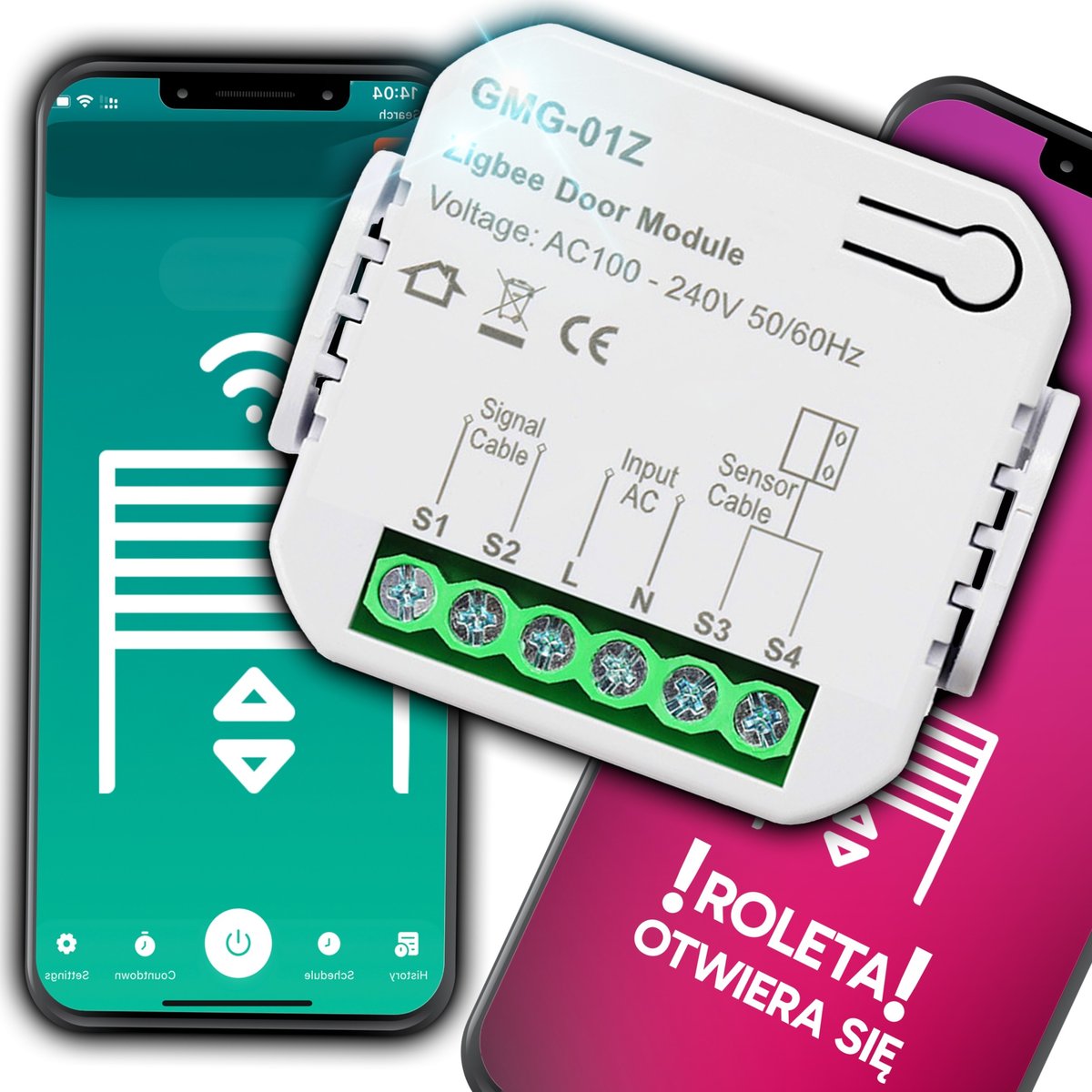 STEROWNIK PRZEKAŹNIK SYGNAŁU DO ROLET WIFI TUYA ROLETY INTELIGENTNY ...