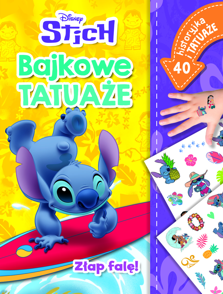 Stich na fali. Bajkowe tatuaże - Kiersnowska Monika | Książka w Empik