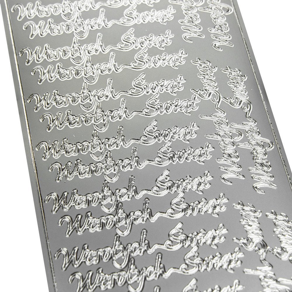 Stickersy naklejki ozdobne - Wesołych Świąt - srebrne - Inna marka | Sklep EMPIK.COM