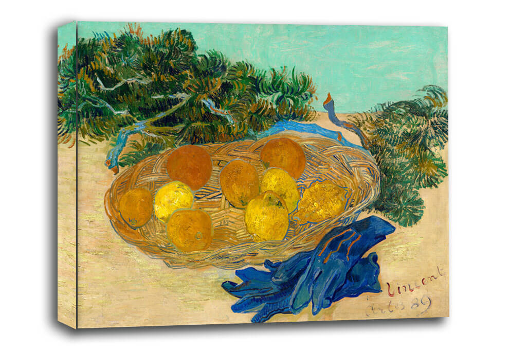 Still Life of Oranges and Lemons with Blue Gloves, Vincent van Gogh ...