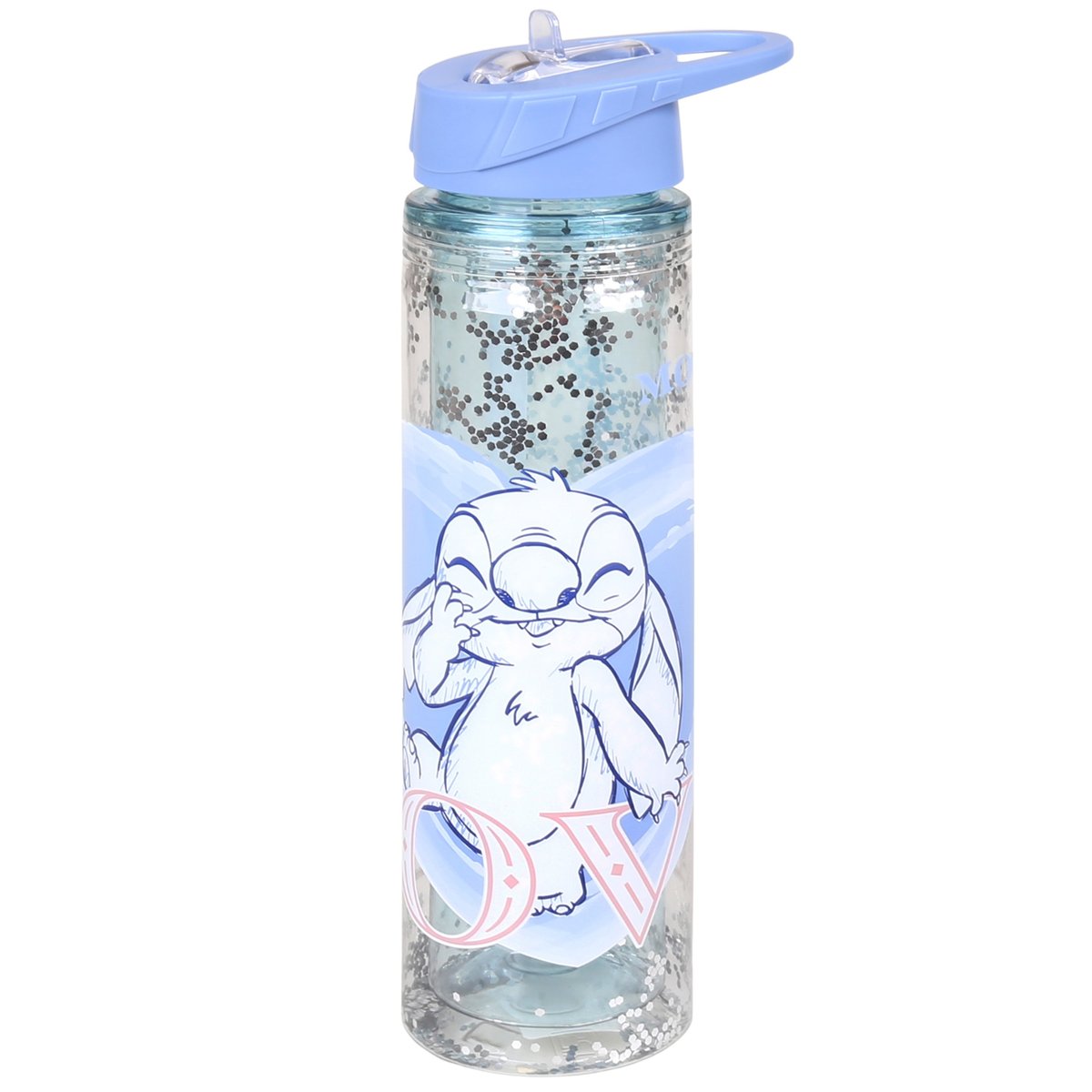 Stitch Disney Butelka Z Ustnikiem, Bidon Z Sypkim Brokatem I Rączką ...