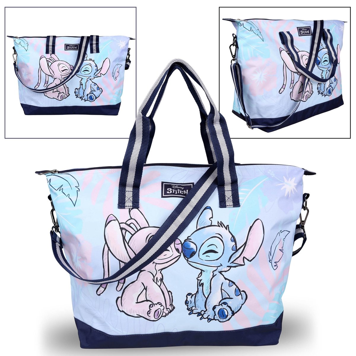Stitch Disney Niebieska materiałowa torba podróżna, torba turystyczna ...
