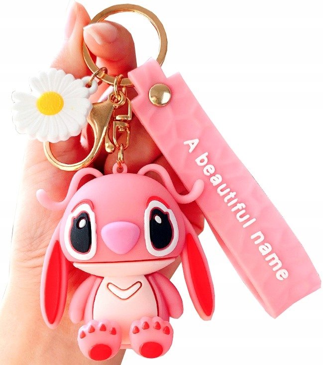 Stitch STICH Brelok Stitch Różowy Angel do kluczy Breloczki dla Dzieci ...