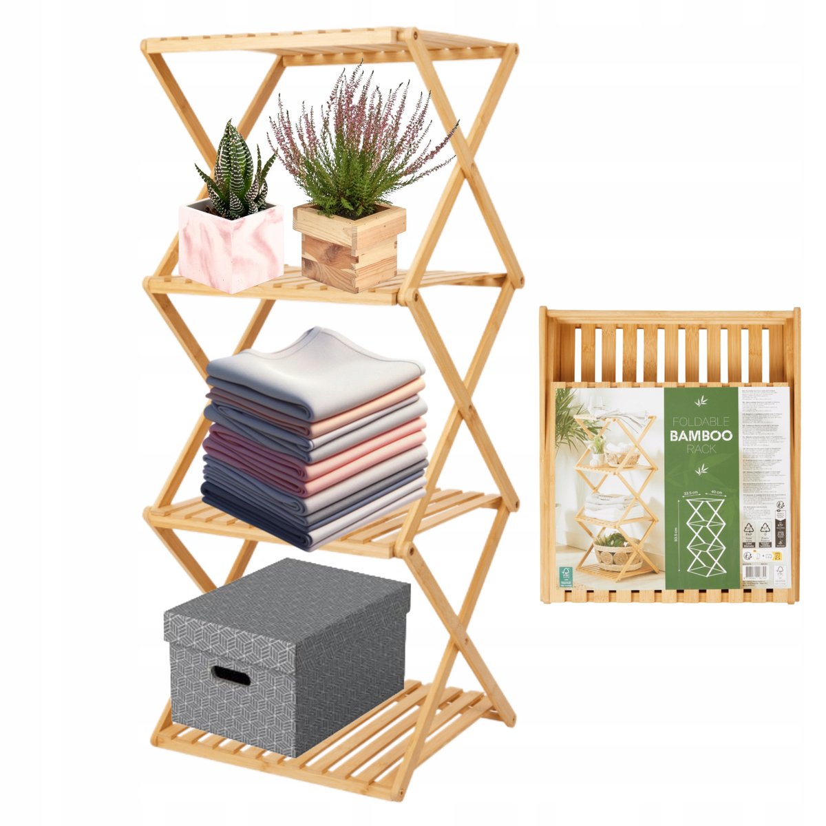 Stoj cy Kwietnik Drewniany Rega Bambusowy Stojak Na Kwiaty Bambus SK ...