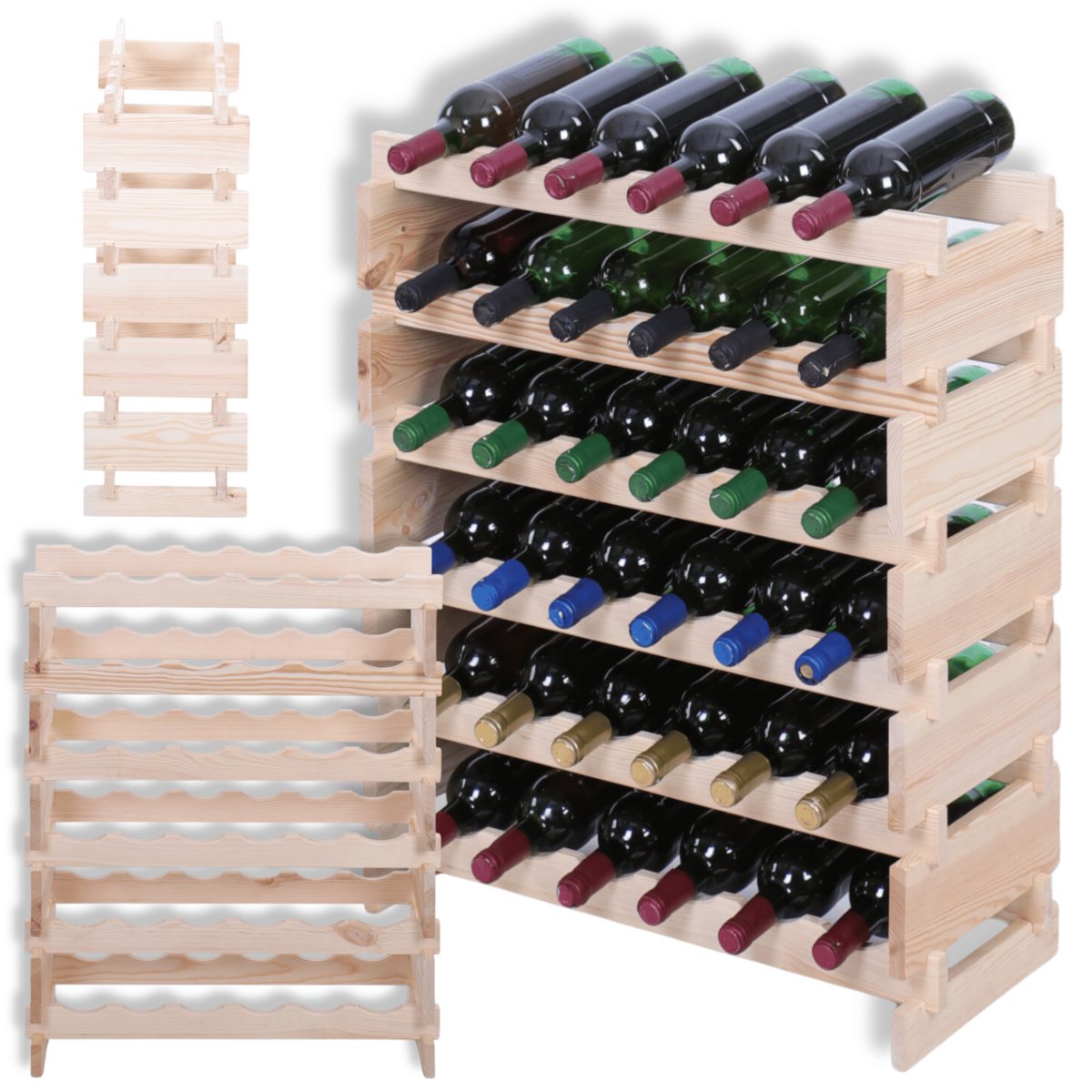 Stojak na butelki regał modułowy na wino 6x6 but BUDUJ JAK KLOCKI ECO - Wamar-Sosenka | Sklep ...