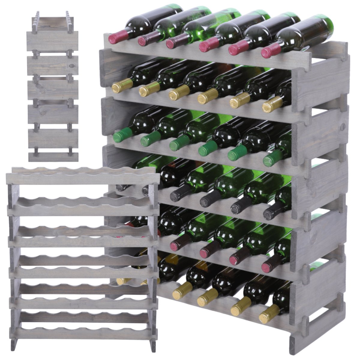 Stojak na butelki regał modułowy na wino 6x6 but BUDUJ JAK KLOCKI ECO - Wamar-Sosenka | Sklep ...