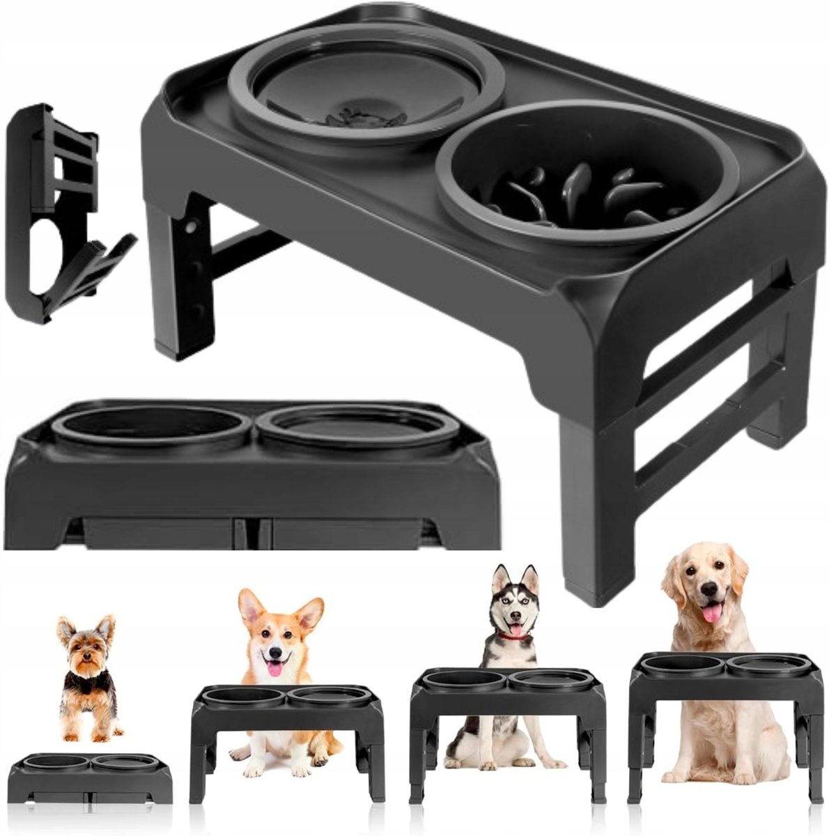 Stojak Na Miska Miski Dla Psa Podwójna Spowalniająca Jedzenie Na ...
