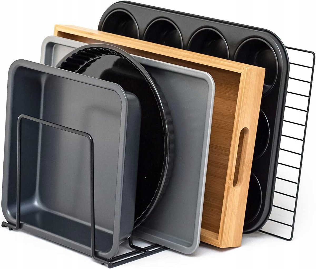 STOJAK NA PATELNIE BLACHY DO PIECZENIA ORGANIZER DO KUCHNI NA SZAFKĘ ...
