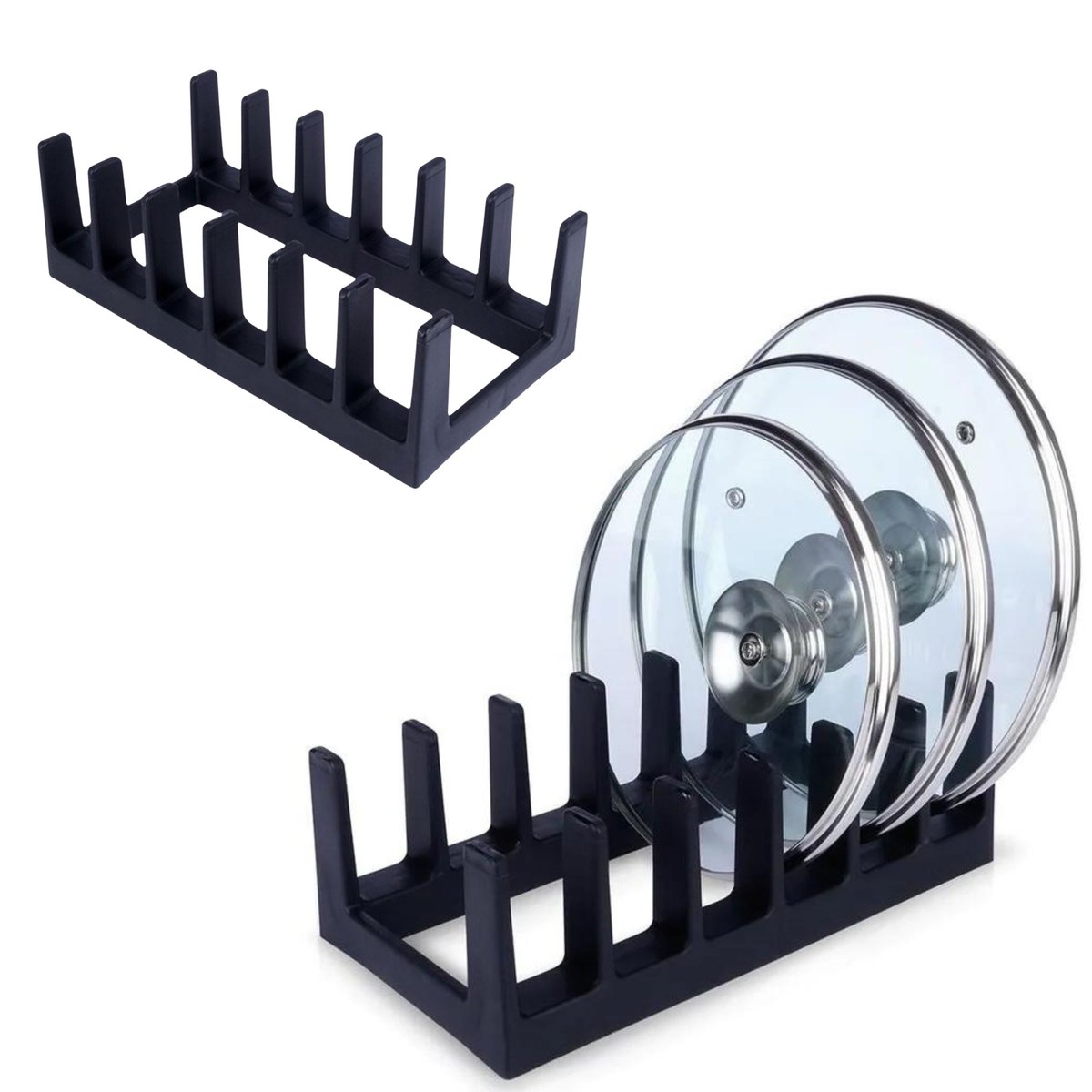 Stojak Na Pokrywki Talerze Deski ORGANIZER Kuchenny Czarny - decortrend ...