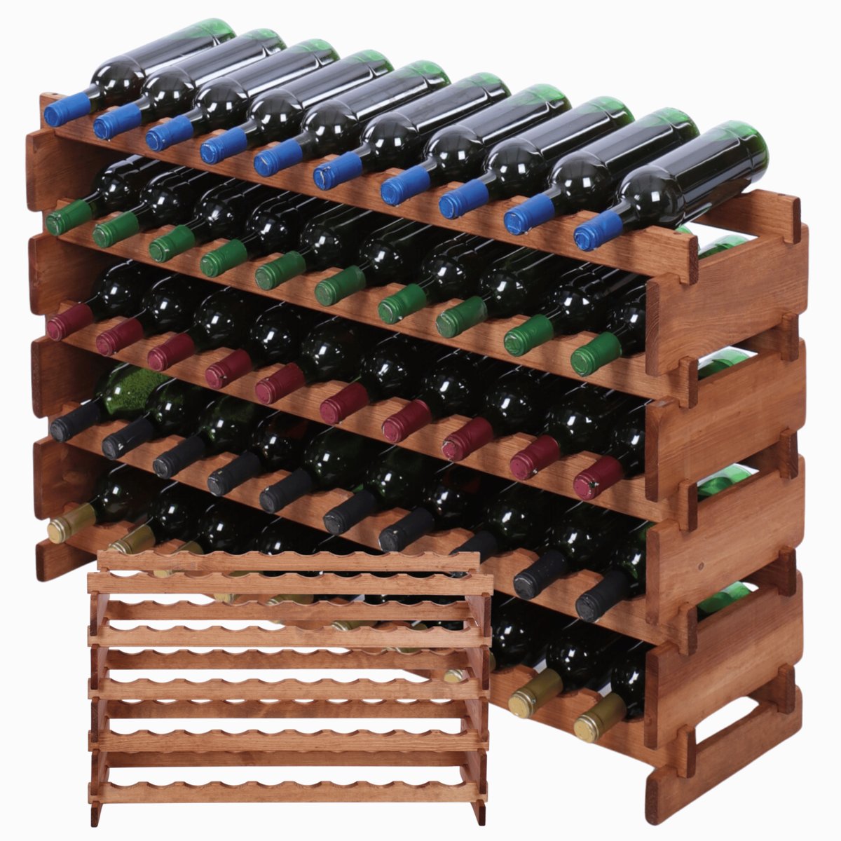 Stojak na wino regał modułowy na butelki 5x10 but BUDUJ JAK KLOCKI EKO - Wamar-Sosenka | Sklep ...