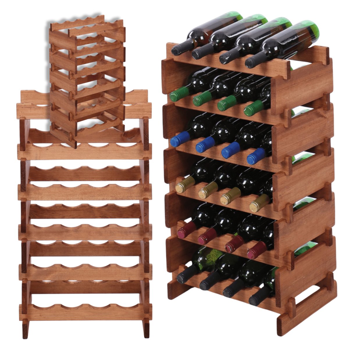 Stojak na wino regał modułowy na butelki 6x4 but BUDUJ JAK KLOCKI EKO - Wamar-Sosenka | Sklep ...